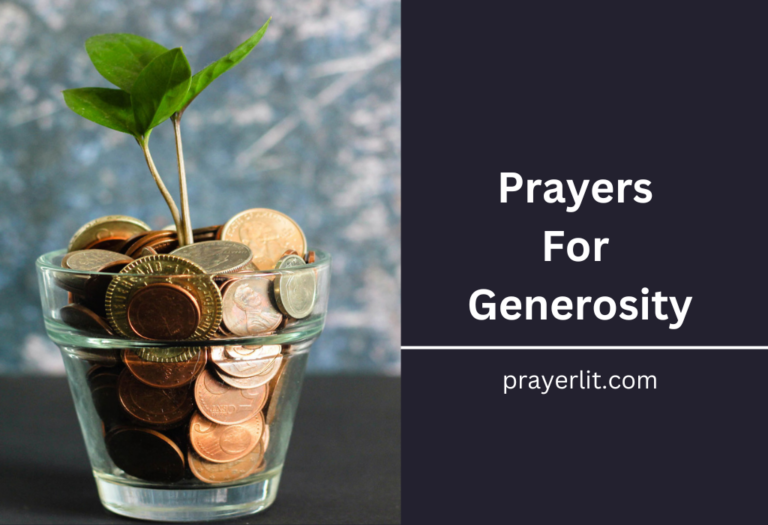 37 Amazing Prayers For Generosity (2025) - PrayerLit