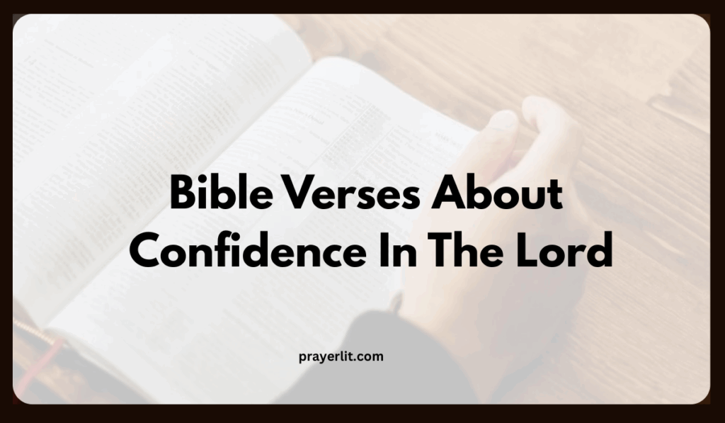 35 Bible Verses About Confidence In The Lord (2026) - PrayerLit