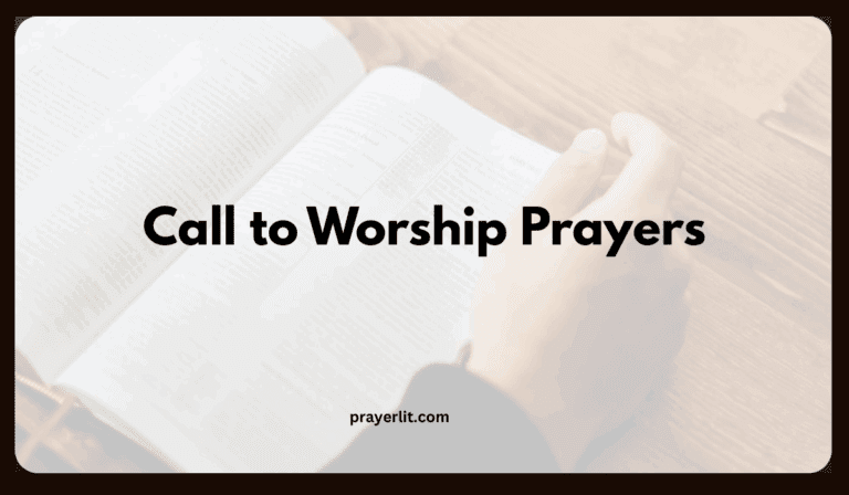35 Powerful Invocation Prayers for Worship Service (2025) - PrayerLit