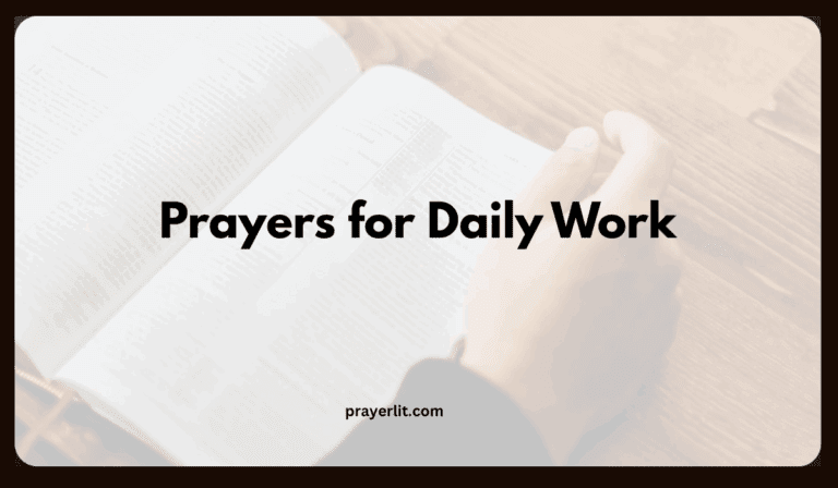 35 Short Powerful Prayers for Daily Work 2026 - PrayerLit