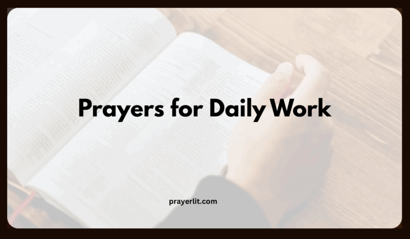 35 Short Powerful Prayers for Daily Work 2026 - PrayerLit