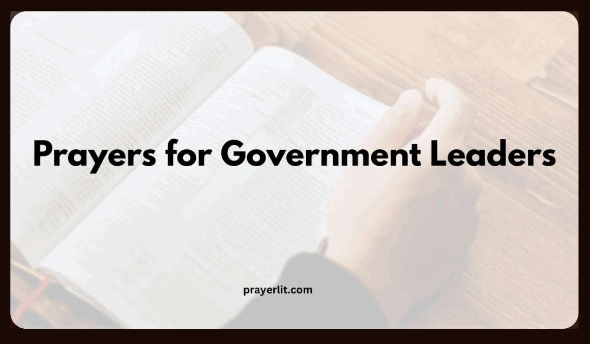 35 Effective Prayers for Government Leaders (2026) - PrayerLit
