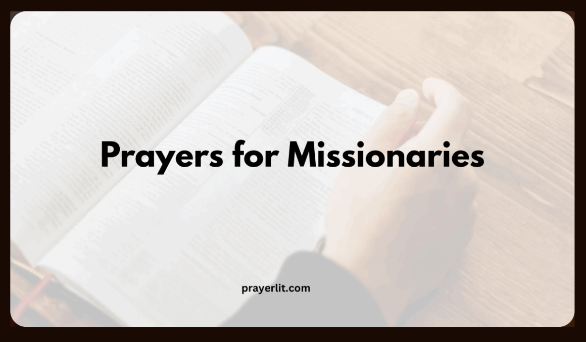 35 Powerful Prayers for Missionaries (2026) - PrayerLit