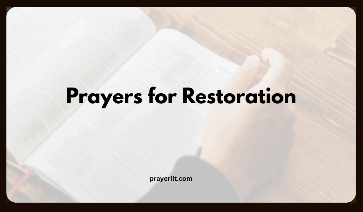 50 Powerful Prayers for Restoration 2025 - PrayerLit