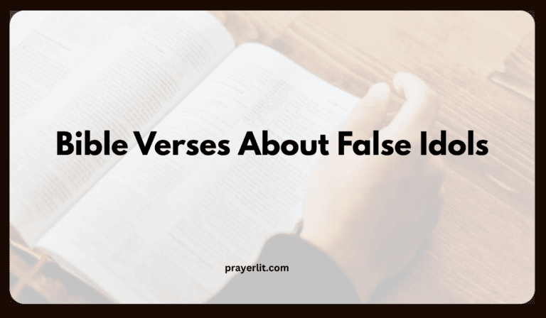 35 Important Bible Verses About False Idols 2025 - PrayerLit