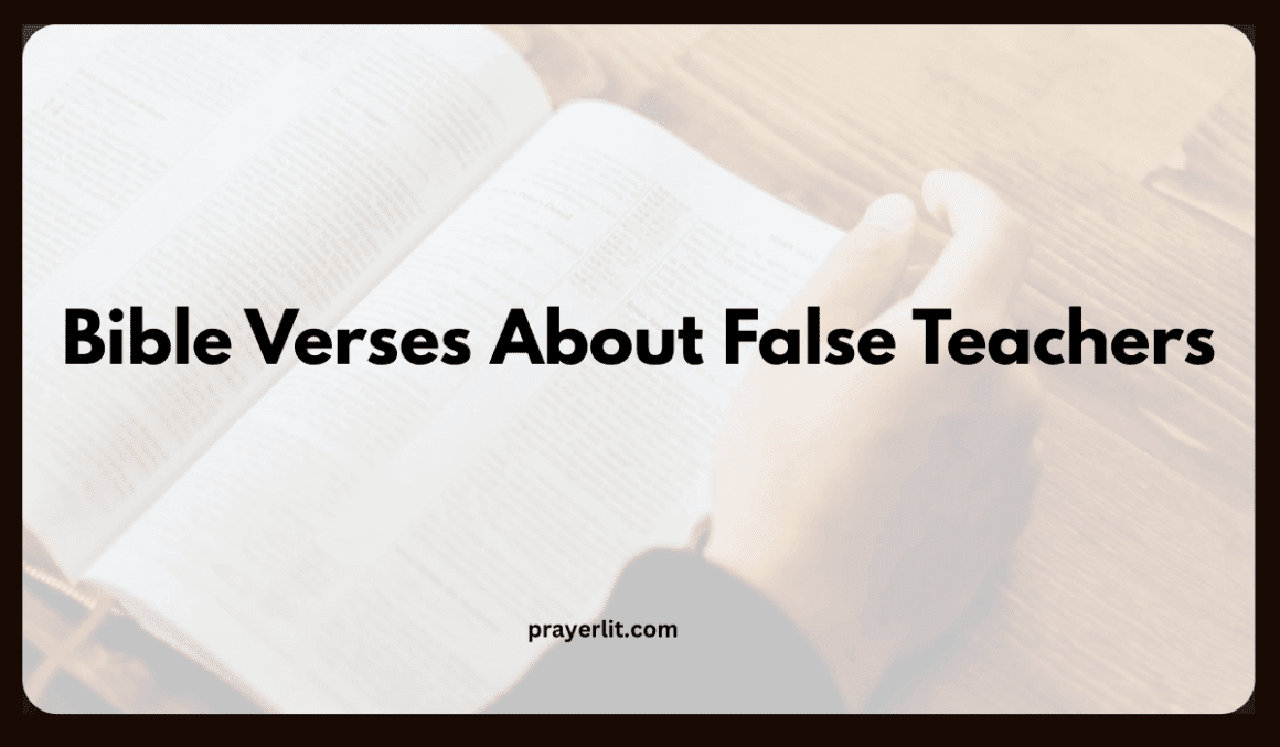 35 Important Bible Verses About False Teachers 2026 - PrayerLit