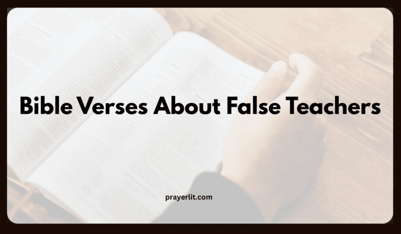 35 Important Bible Verses About False Teachers 2026 - PrayerLit