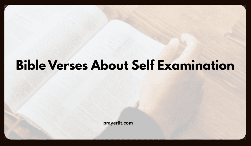 35 Powerful Bible Verses About Self Examination 2026 - PrayerLit