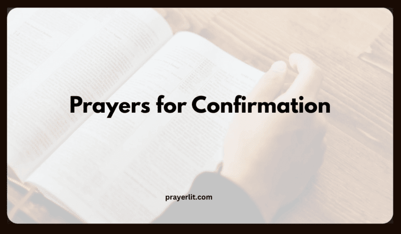35 Short Powerful Prayers for Confirmation 2026 - PrayerLit