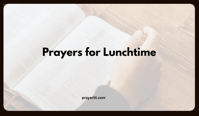 35 Short Powerful Prayers for Lunchtime 2026 - PrayerLit