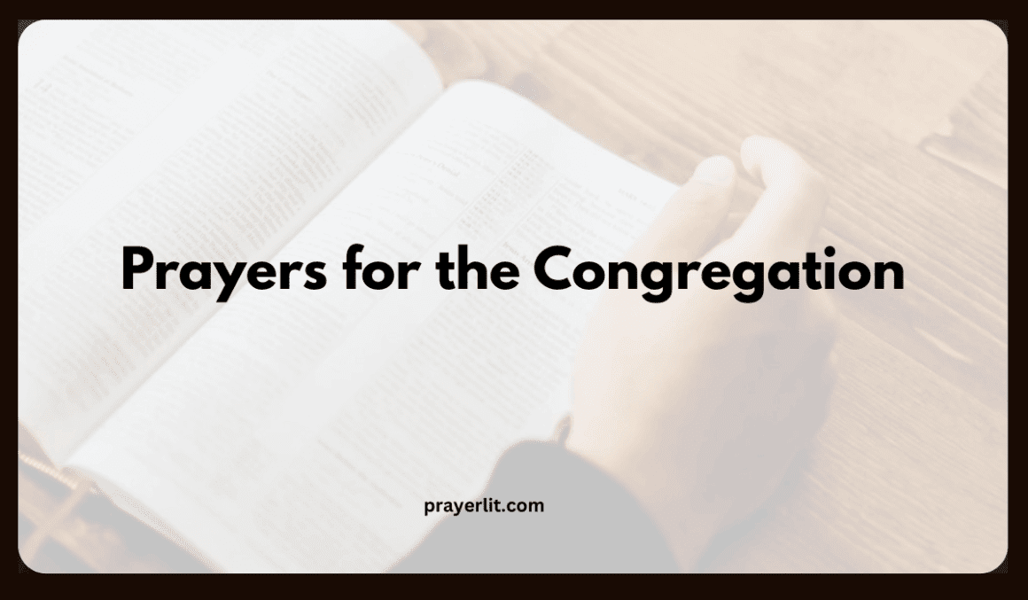 35 Powerful Prayers for the Congregation 2025 - PrayerLit