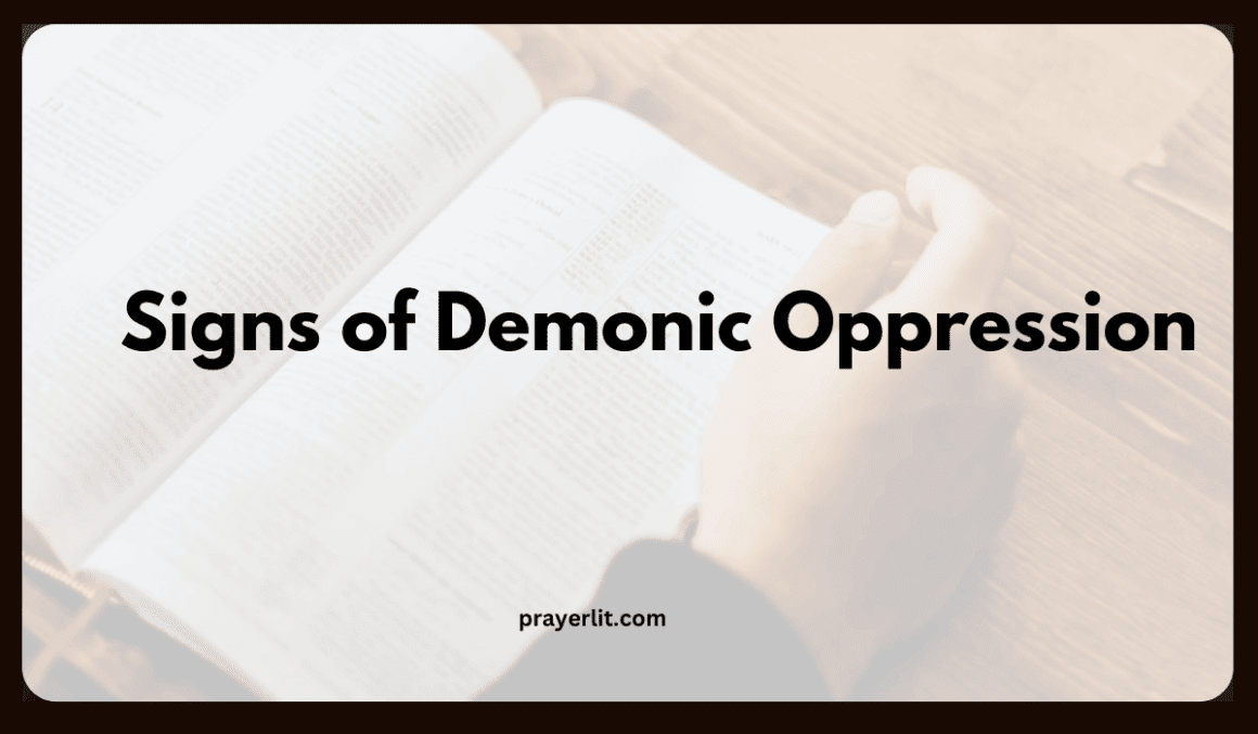 What Are the Signs of Demonic Oppression? - PrayerLit